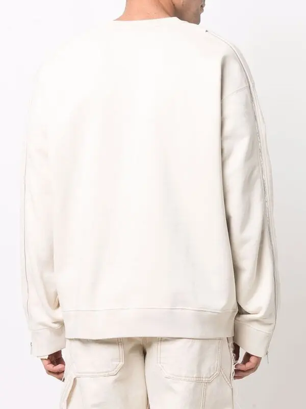 AMBUSH Logo-print Sleeve Sweatshirt - Neutrals