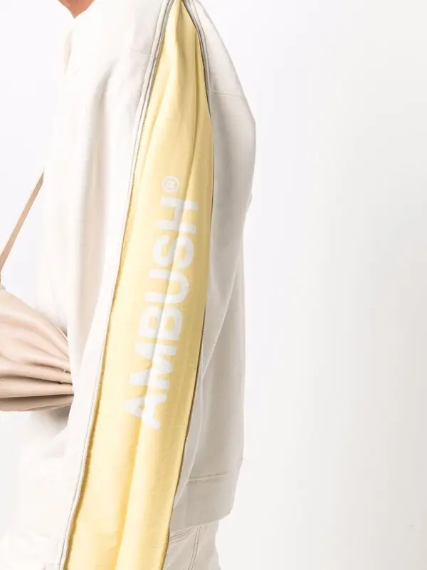 AMBUSH Logo-print Sleeve Sweatshirt - Neutrals