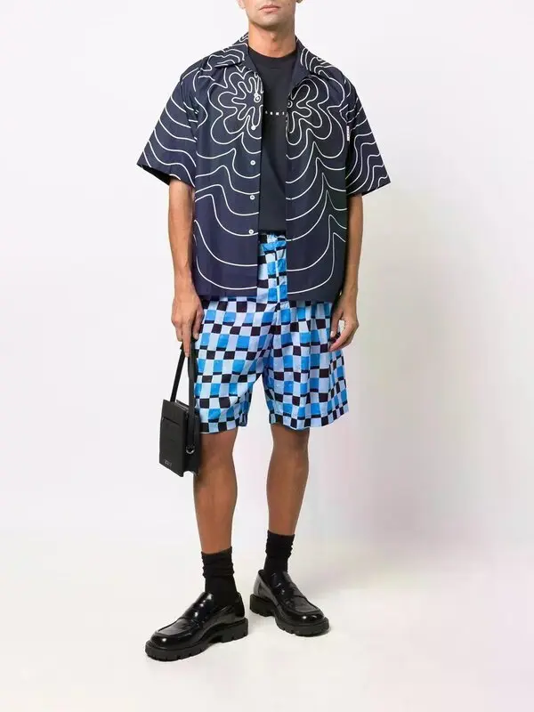 Marni Logo-print Cotton T-shirt - Blue