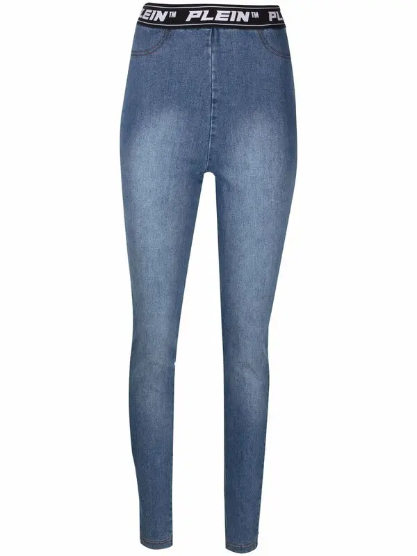 Philipp Plein Logo-waistband Leggings