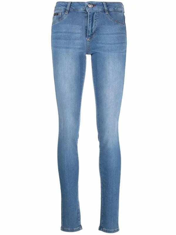 Philipp Plein High-rise Skinny Jeggings - Blue