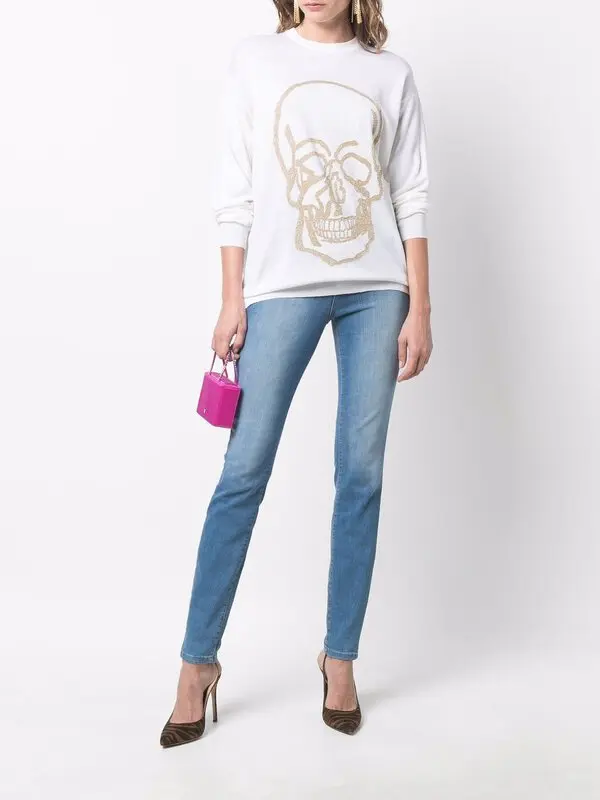 Philipp Plein Super High-waist Skinny Jeans - Blue