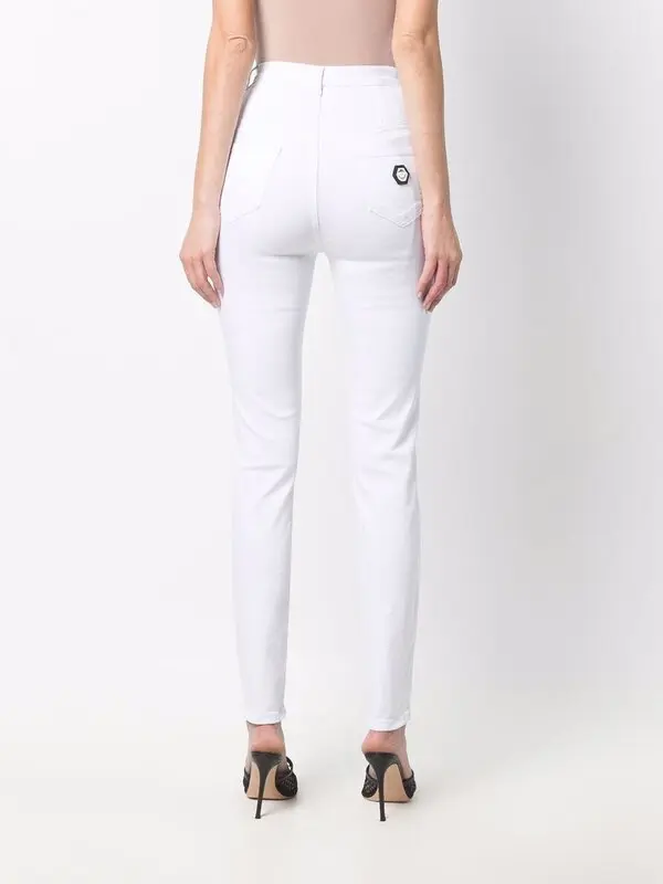 Philipp Plein Logo-print Jeggings - White