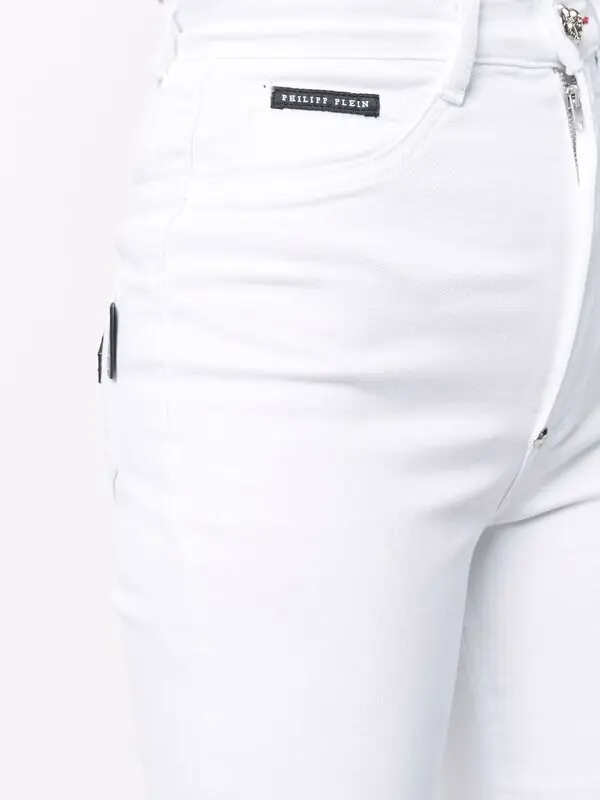 Philipp Plein Logo-print Jeggings - White