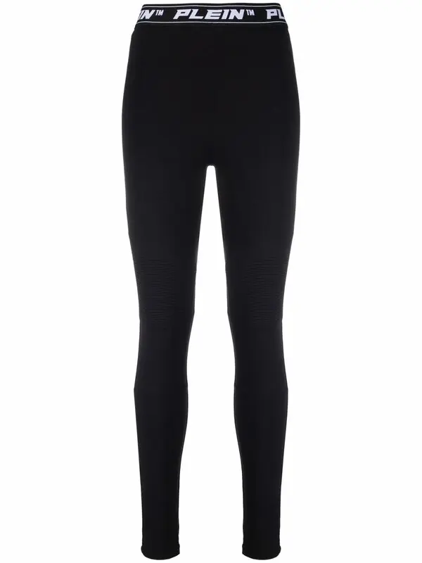 Philipp Plein Logo-waistband Leggings