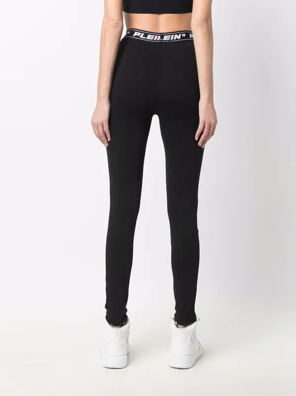 Philipp Plein Logo-waistband Leggings