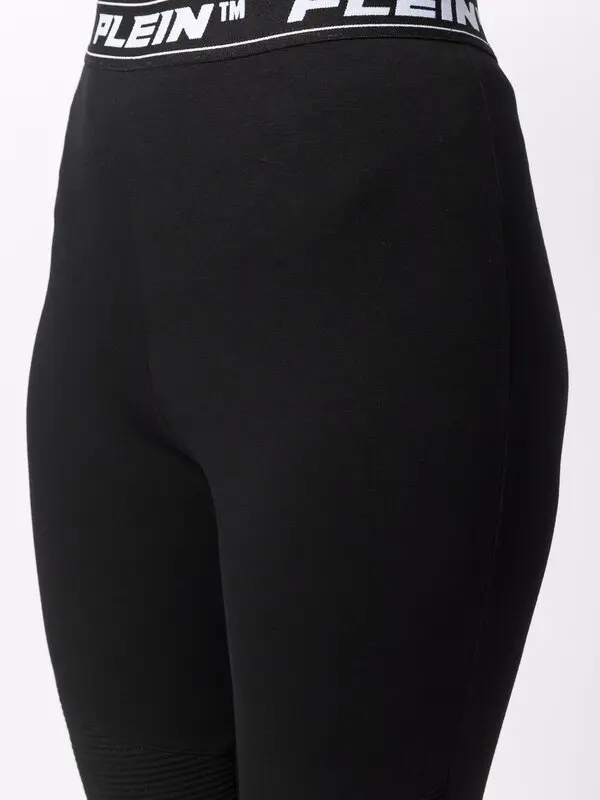 Philipp Plein Logo-waistband Leggings