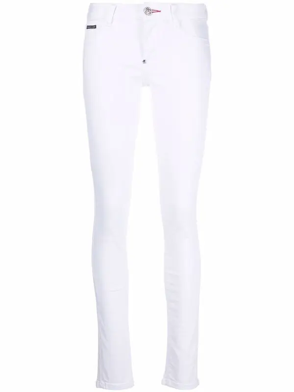 Philipp Plein High-rise Skinny Jeggings - White