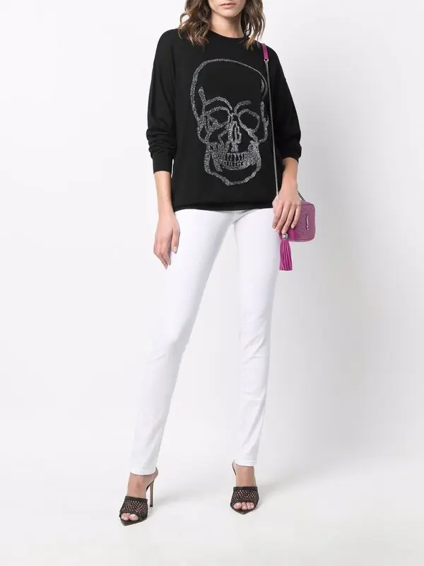 Philipp Plein High-rise Skinny Jeggings - White