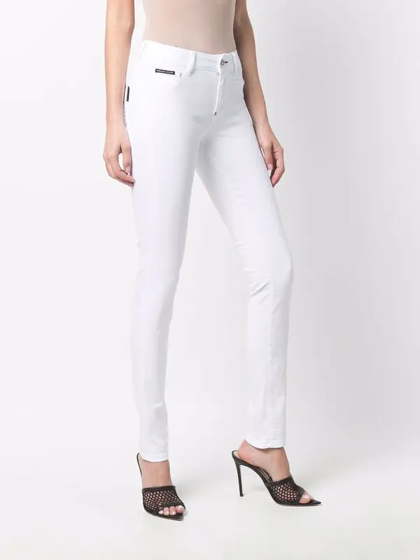 Philipp Plein High-rise Skinny Jeggings - White