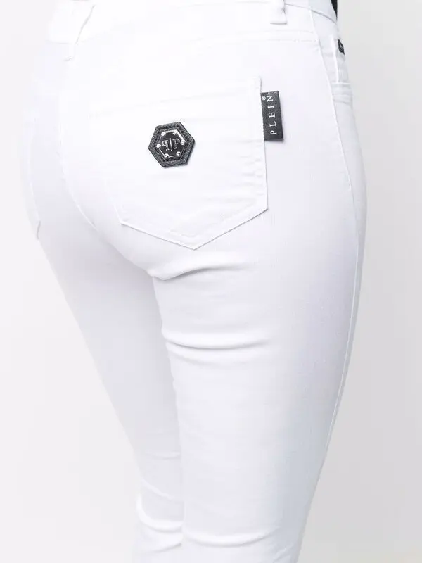 Philipp Plein High-rise Skinny Jeggings - White