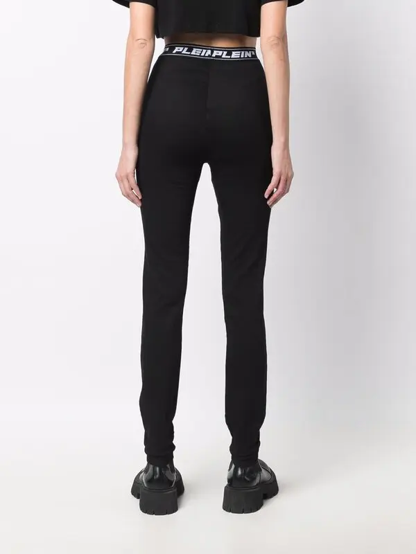 Philipp Plein Logo-waistband Leggings