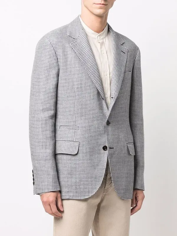 Brunello Cucinelli Houndstooth Single-breasted Blazer