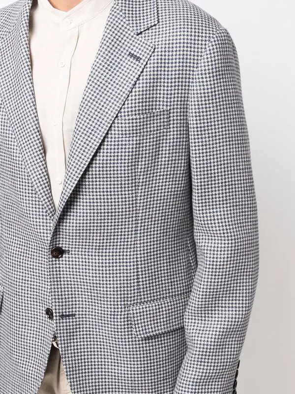 Brunello Cucinelli Houndstooth Single-breasted Blazer