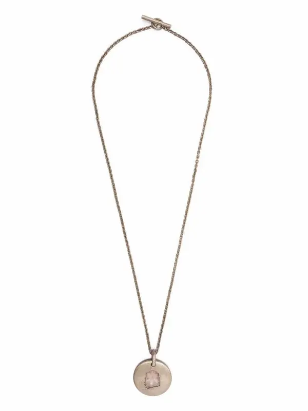 PARTS OF FOUR Disc Stone Pendant Necklace