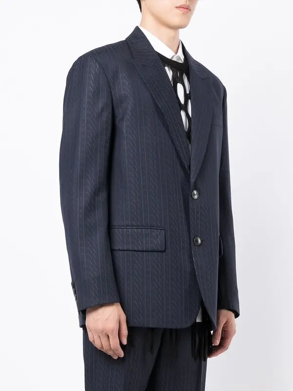 Valentino Garavani Vltn-print Single-breasted Suit Jacket