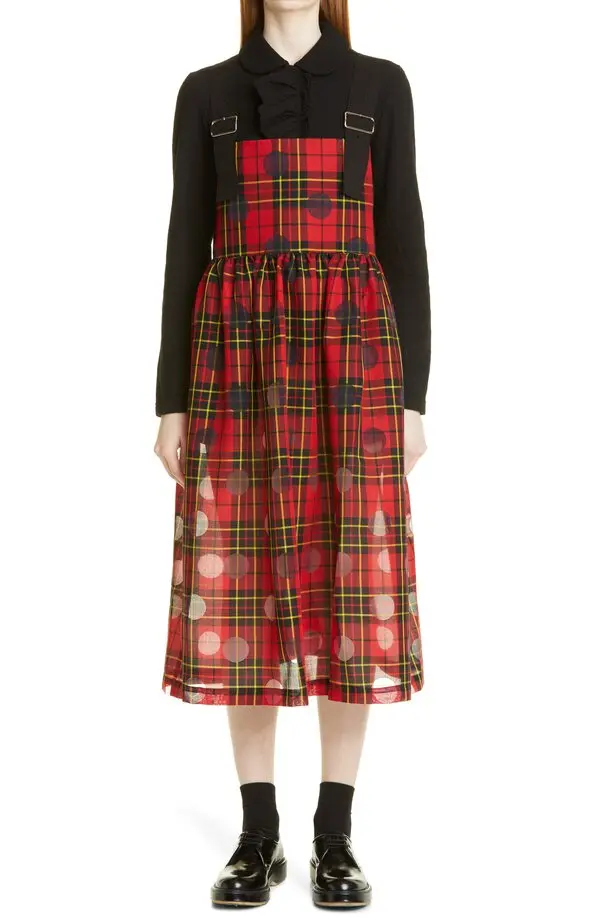 strapless open back dress Vintage 70's Red Check Pinafore Dress / 18-24 Months – Petit Pays Vintage