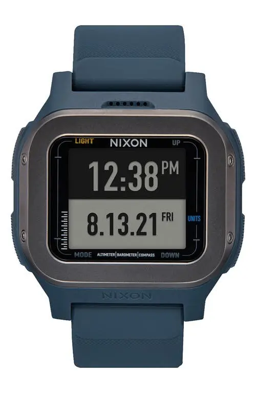 Nixon Regulus Expedition Digital Chronograph Watch - Navy