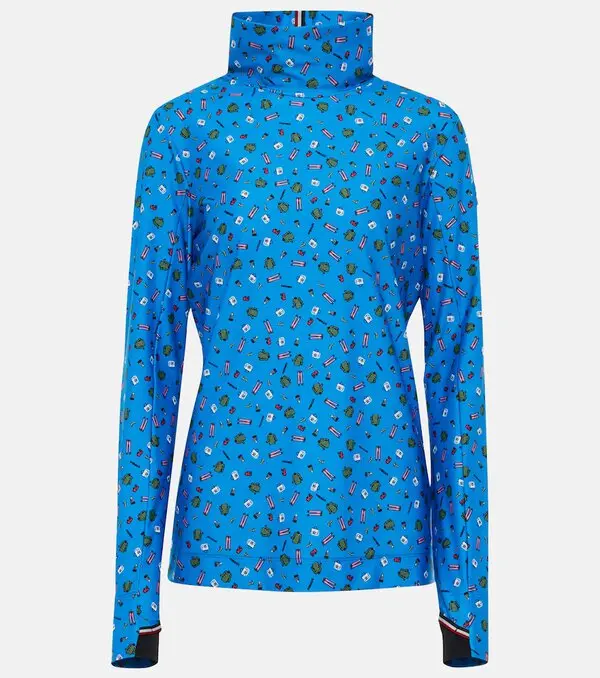 Moncler X Naj-oleari Printed Ski Top - Blue
