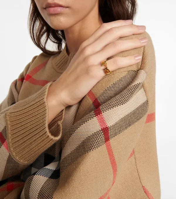 Burberry Plated Brass Logo Ring