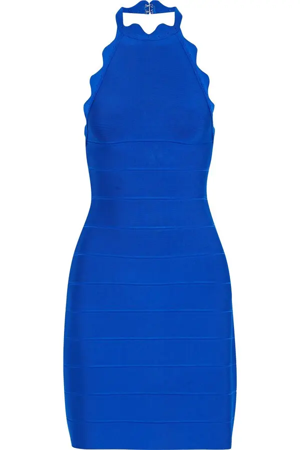 embellished blue dress Herve Leger main image 0