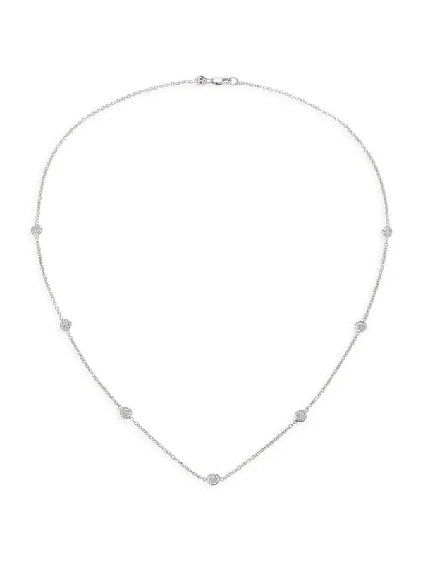 Roberto Coin 18k & 0.7 Tcw Diamond Station Necklace