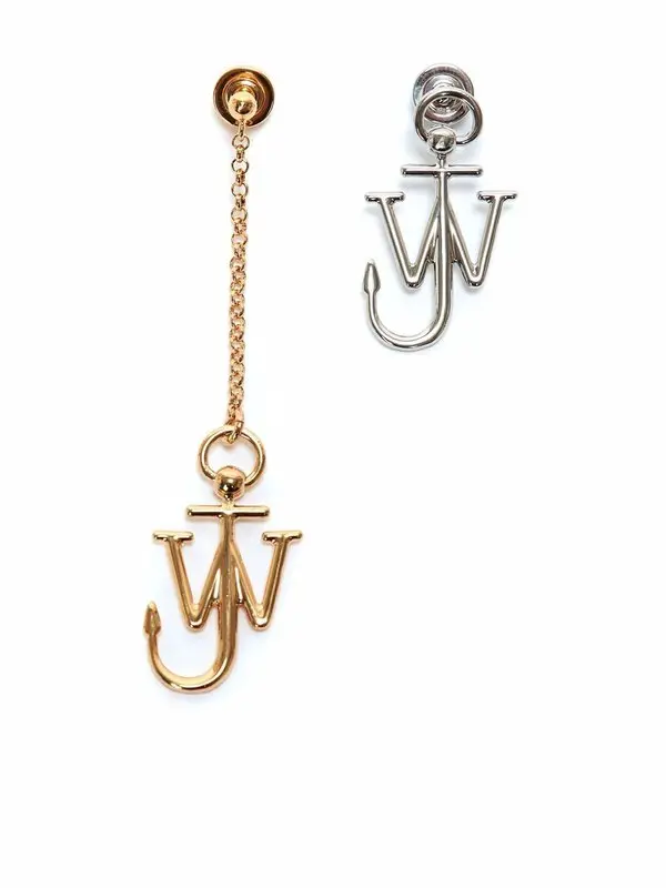 JW Anderson Asymmetric Anchor Earrings - Gold