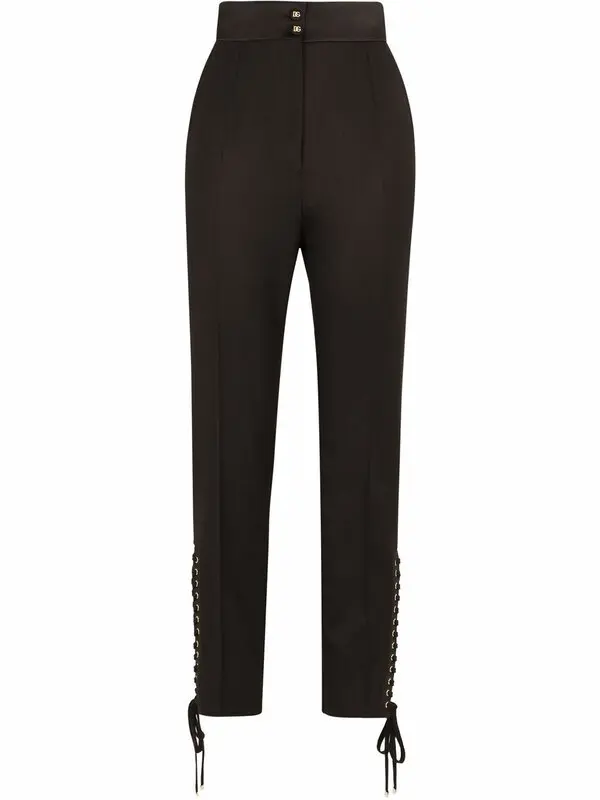 Dolce & Gabbana Lace-up Twill Trousers