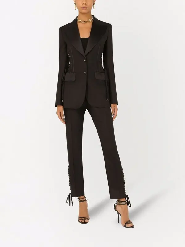Dolce & Gabbana Lace-up Twill Trousers