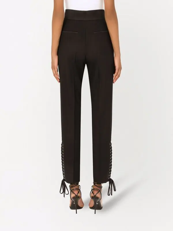 Dolce & Gabbana Lace-up Twill Trousers