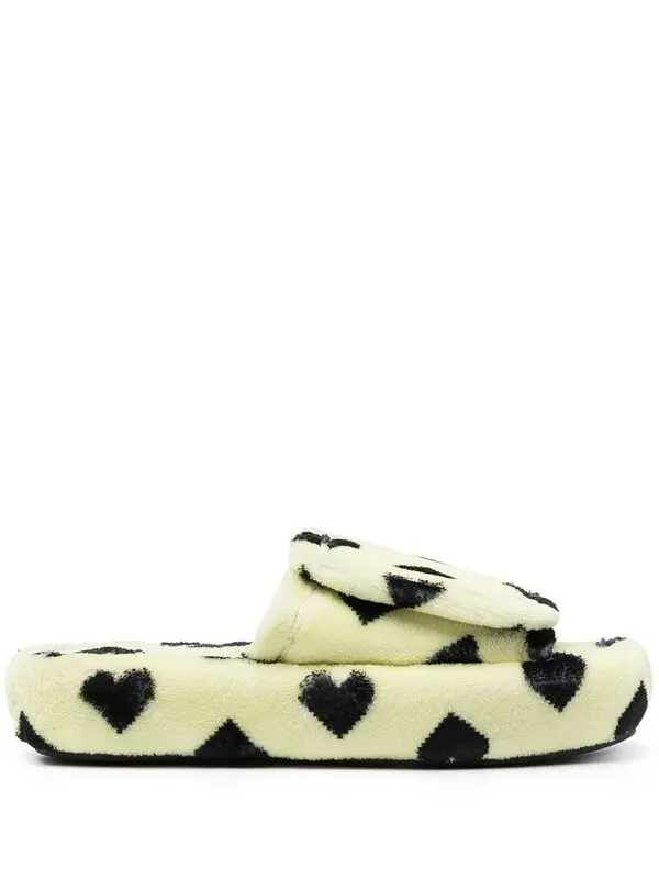 Natasha Zinko Pixel Heart Slides - Yellow