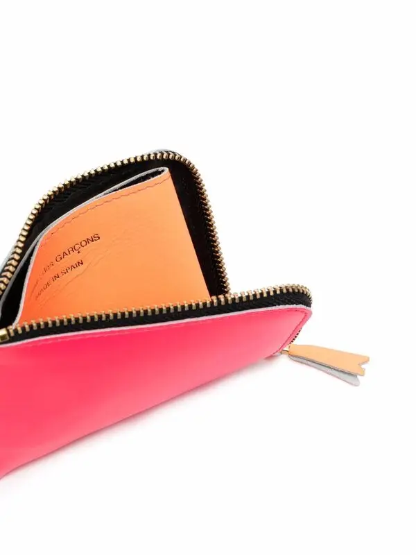 Comme Des Garçons Small Zip-arround Wallet - Pink