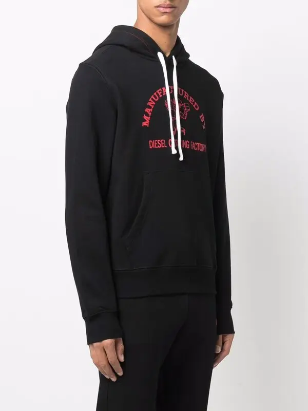 DIESEL® Cotton Graphic Print Pullover Hoodie