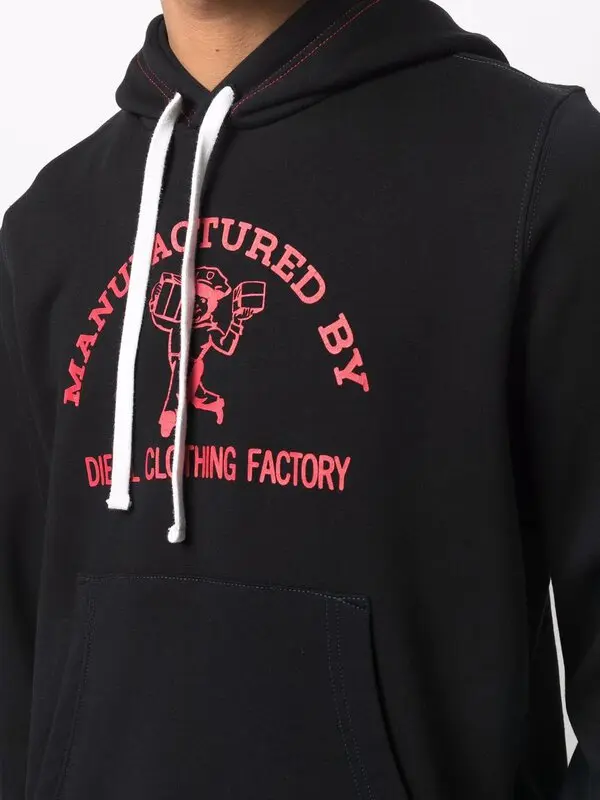 DIESEL® Cotton Graphic Print Pullover Hoodie