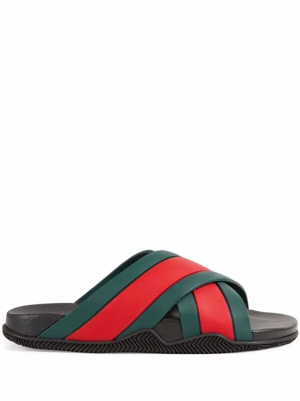 Gucci Web-detail Slides - Red