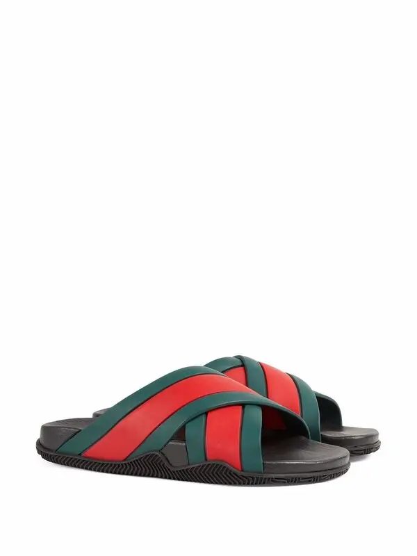 Gucci Web-detail Slides - Red