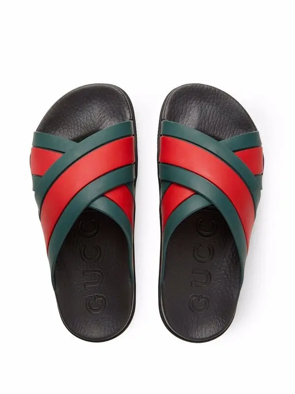Gucci Web-detail Slides - Red