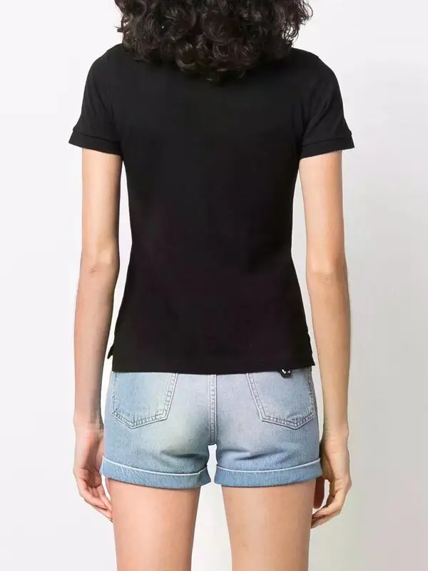 Philipp Plein Skull-patch Polo Shirt - Black