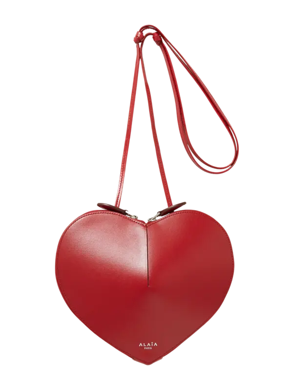 Alaïa Le Coeur Leather Shoulder Bag - Red