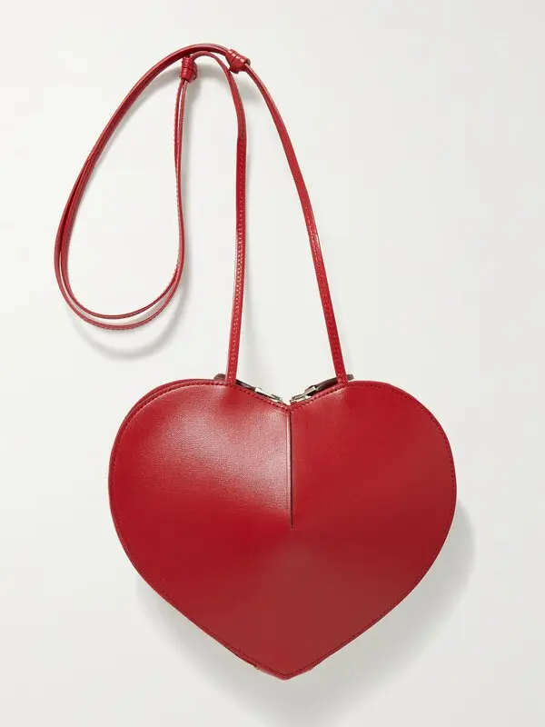 Alaïa Le Coeur Leather Shoulder Bag - Red