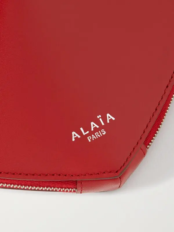 Alaïa Le Coeur Leather Shoulder Bag - Red