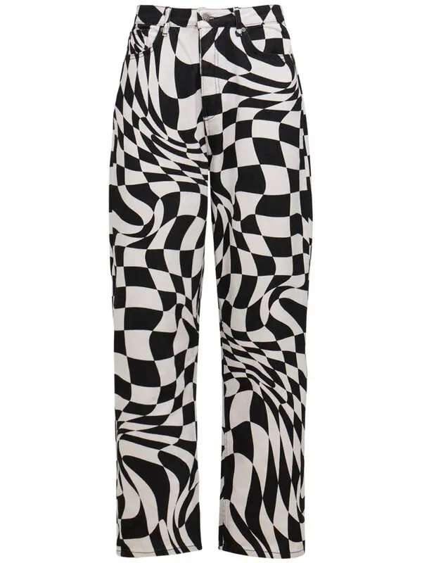 Jaded London X Curly Fry Cotton Jeans In Black,White - 50% Off