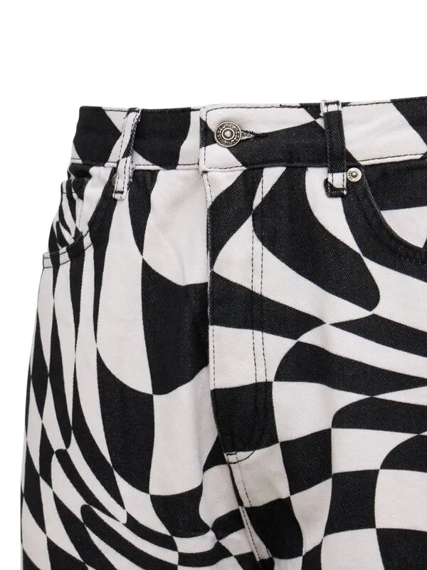 Jaded London X Curly Fry Cotton Jeans In Black,White - 50% Off