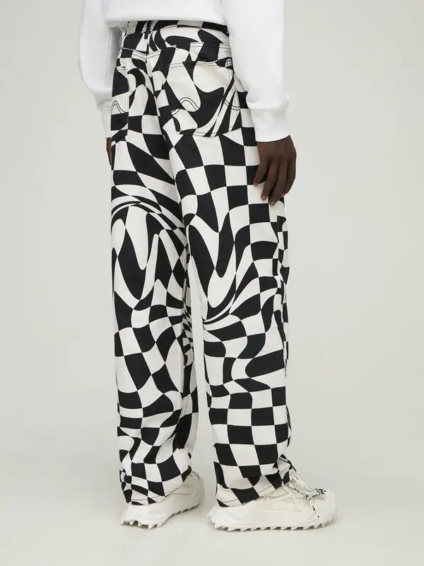 Jaded London X Curly Fry Cotton Jeans In Black,White - 50% Off