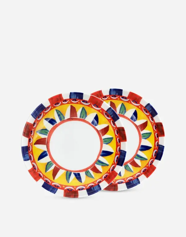 Dolce & Gabbana Set 2 Porcelain Soup Plates - Multicolor