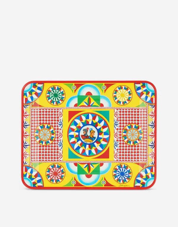 Dolce & Gabbana Wooden Tray Medium - Multicolor