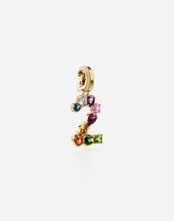 Dolce & Gabbana 18kt Number 2 Charm Pendant With Gemstones