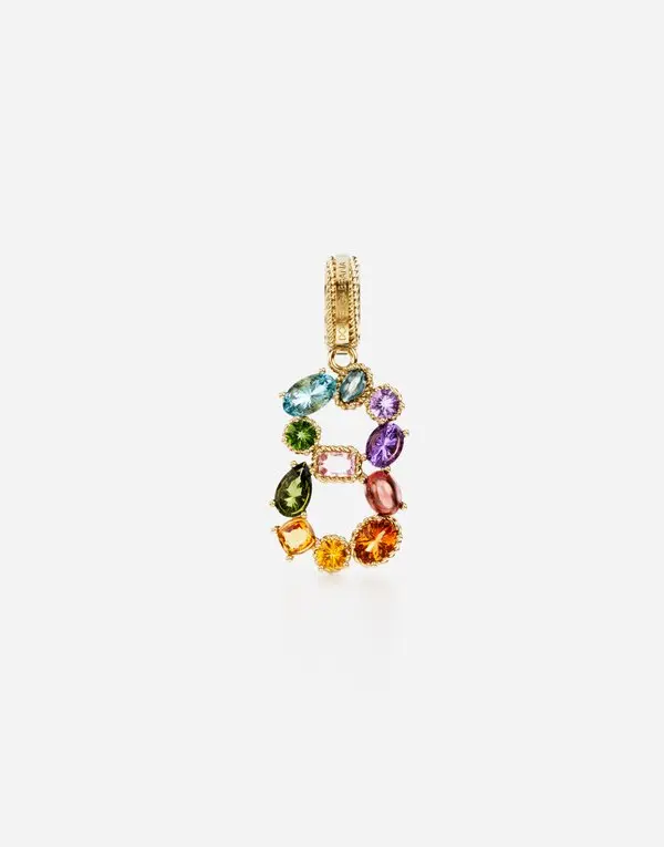 Dolce & Gabbana 18 Kt Rainbow Number 8 Pendant - Yellow Gold