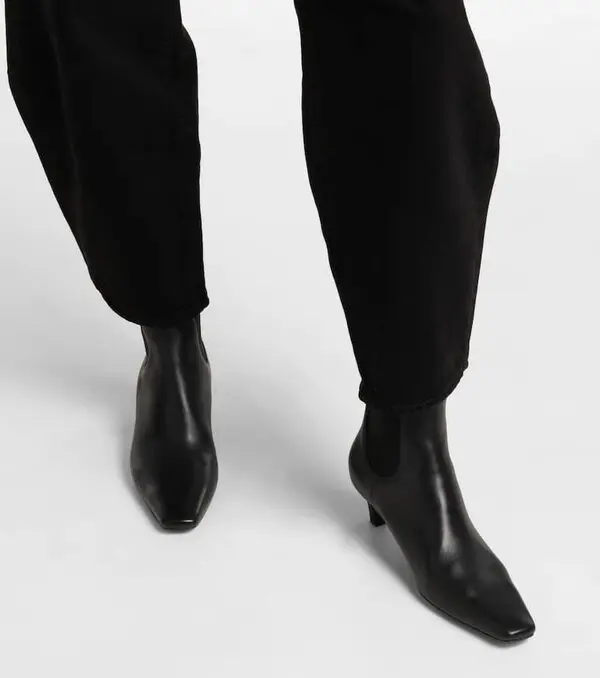 TOTEME 50 Leather Ankle Boots
