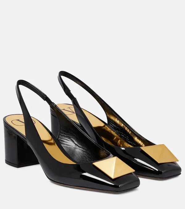 Valentino Garavani One Stud Slingback Pumps - Black